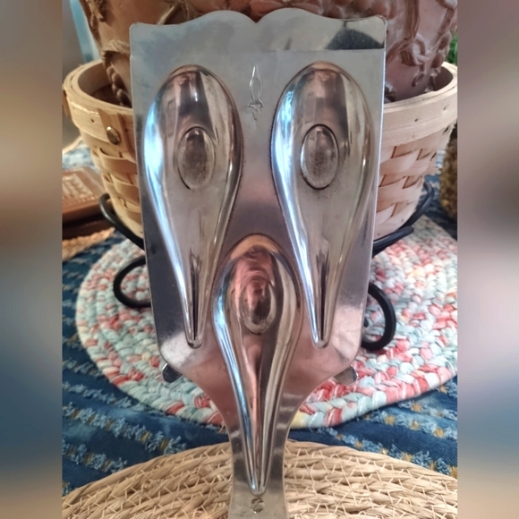 Vintage | Kitchen | Vintage Silver Metal 3 Spoon Spoon Rest | Poshmark